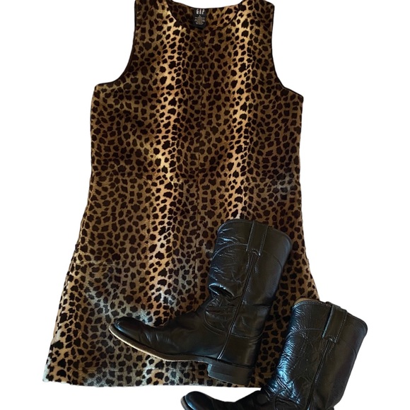 GAP | Dresses | Vintage Gap Fuzzy Cheetah Print Mini Dress | Poshmark